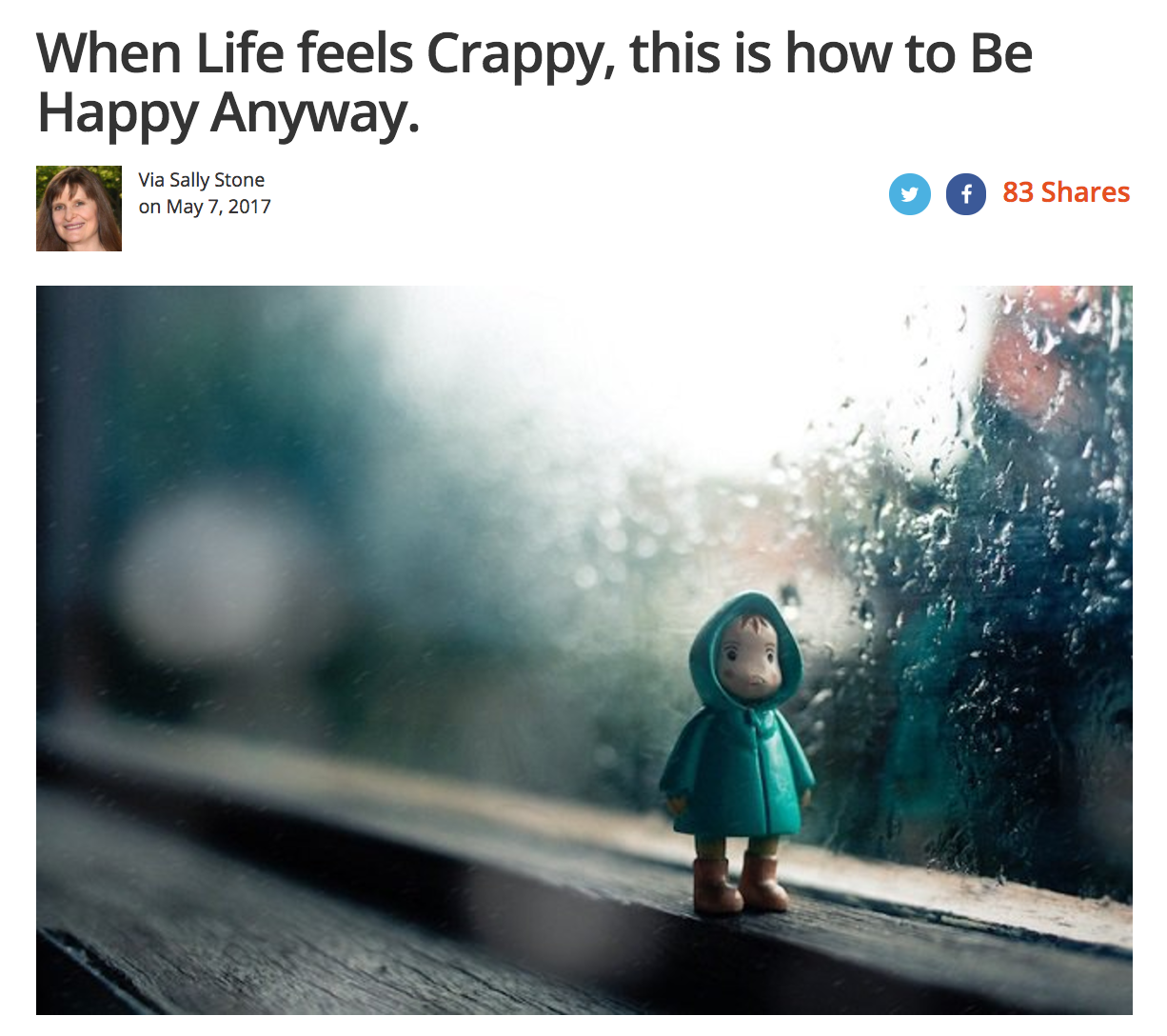When Life feels Crappy, this is how to Be Happy Anyway